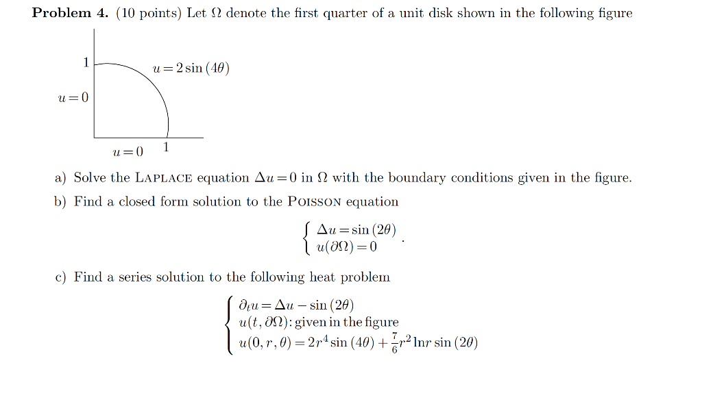 Solved Problem 4. (10 points) Let 2 denote the first quarter | Chegg.com