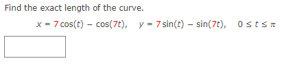 Solved Find the exact length of the curve. | Chegg.com