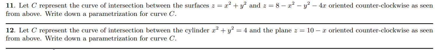 Solved 4x oriented counter-clockwise as seen 11. Let C | Chegg.com