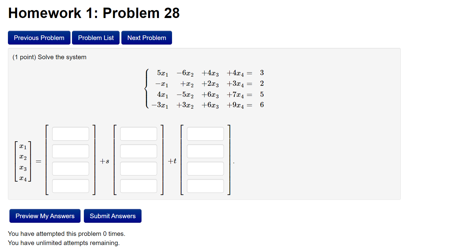 Solved Homework 1: Problem 28 Previous Problem Problem List | Chegg.com