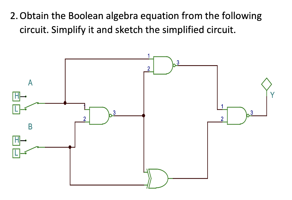Solved 2. Obtain the Boolean algebra equation from the | Chegg.com