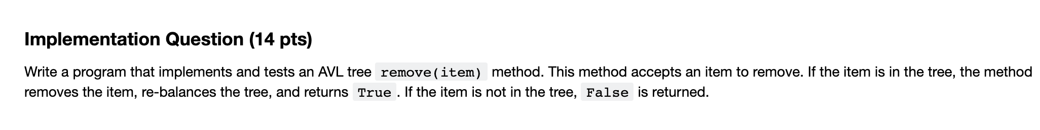 Solved Implementation Question (14 pts) Write a program that | Chegg.com