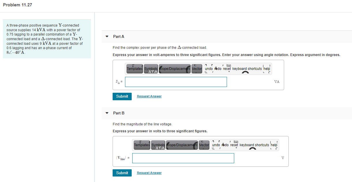 Solved Problem 11 27 Part A A Three Phase Positive Sequence