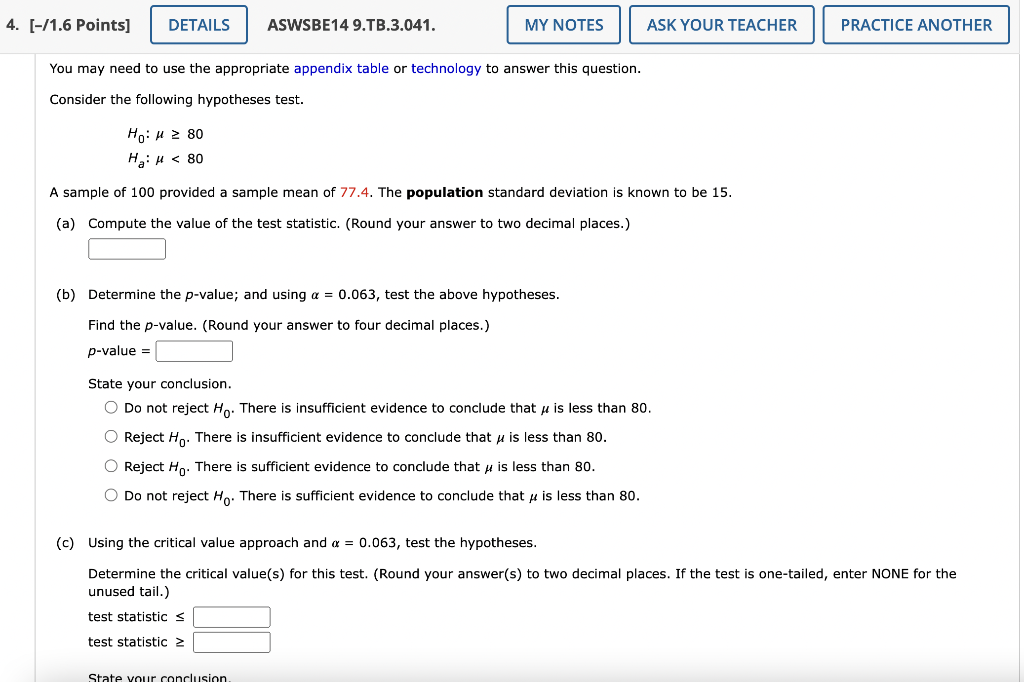Solved You may need to use the appropriate appendix table or | Chegg.com