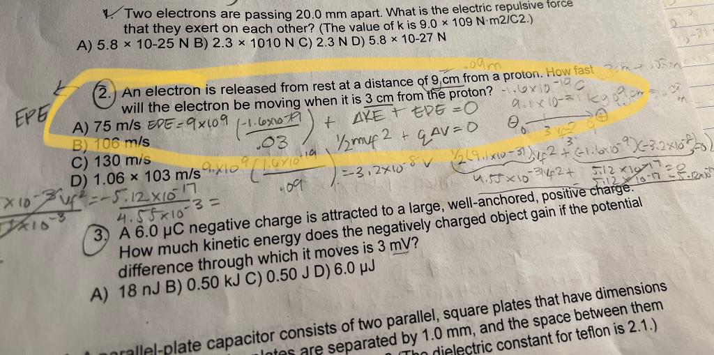 [Solved]: Physics II question #2 please and thank you. Pl