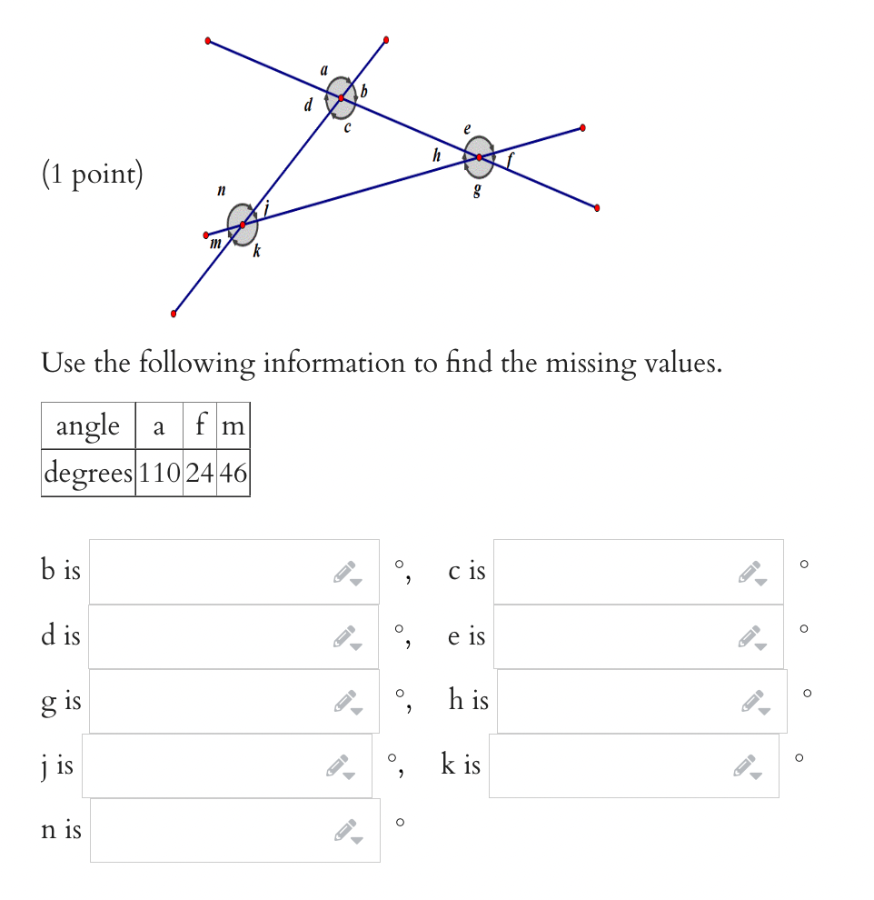 Solved Use the following information to find the missing | Chegg.com