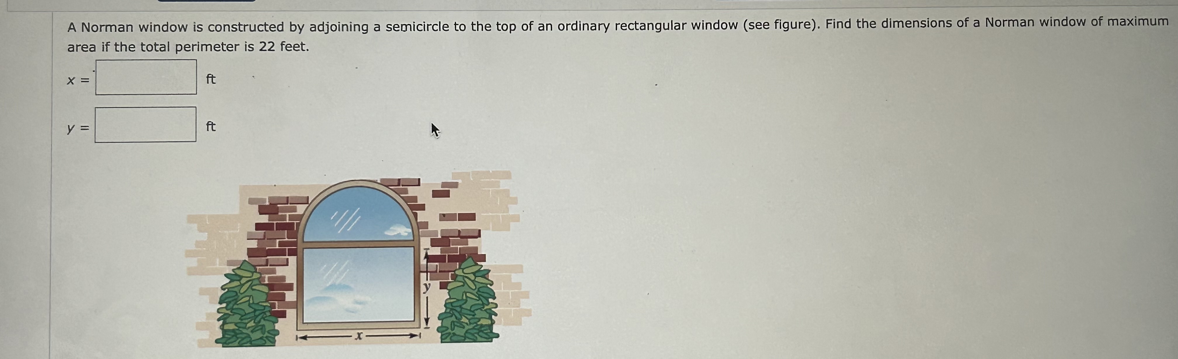 Solved A Norman window is constructed by adjoining a | Chegg.com
