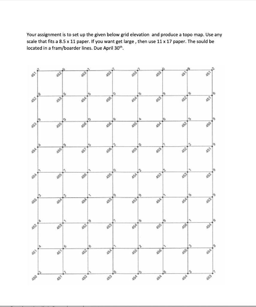 Solved Your assignment is to set up the given below grid | Chegg.com