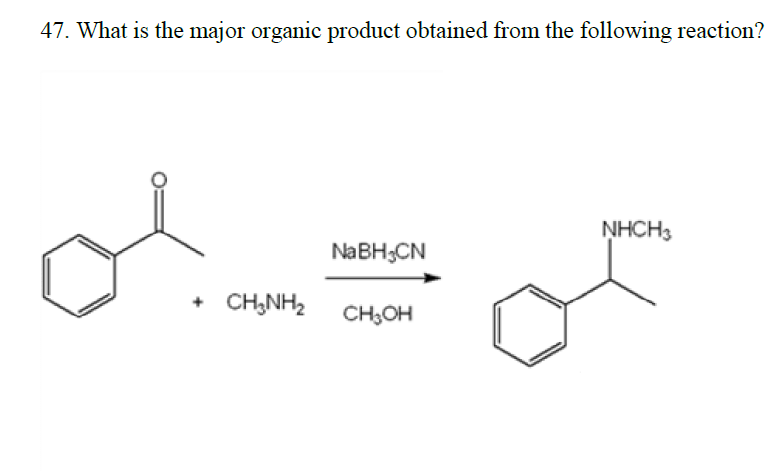 Solved 47. What is the major organic product obtained from | Chegg.com