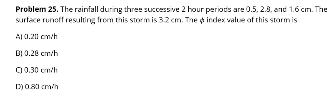 Solved Problem 25. The rainfall during three successive 2 | Chegg.com