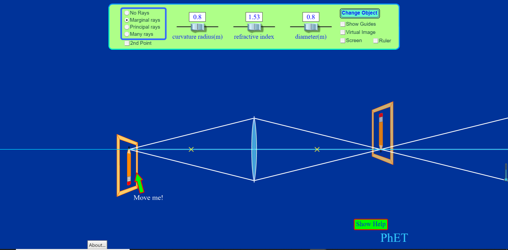 Solved 1 Open The Geometric Optics PhET Simulation What Chegg