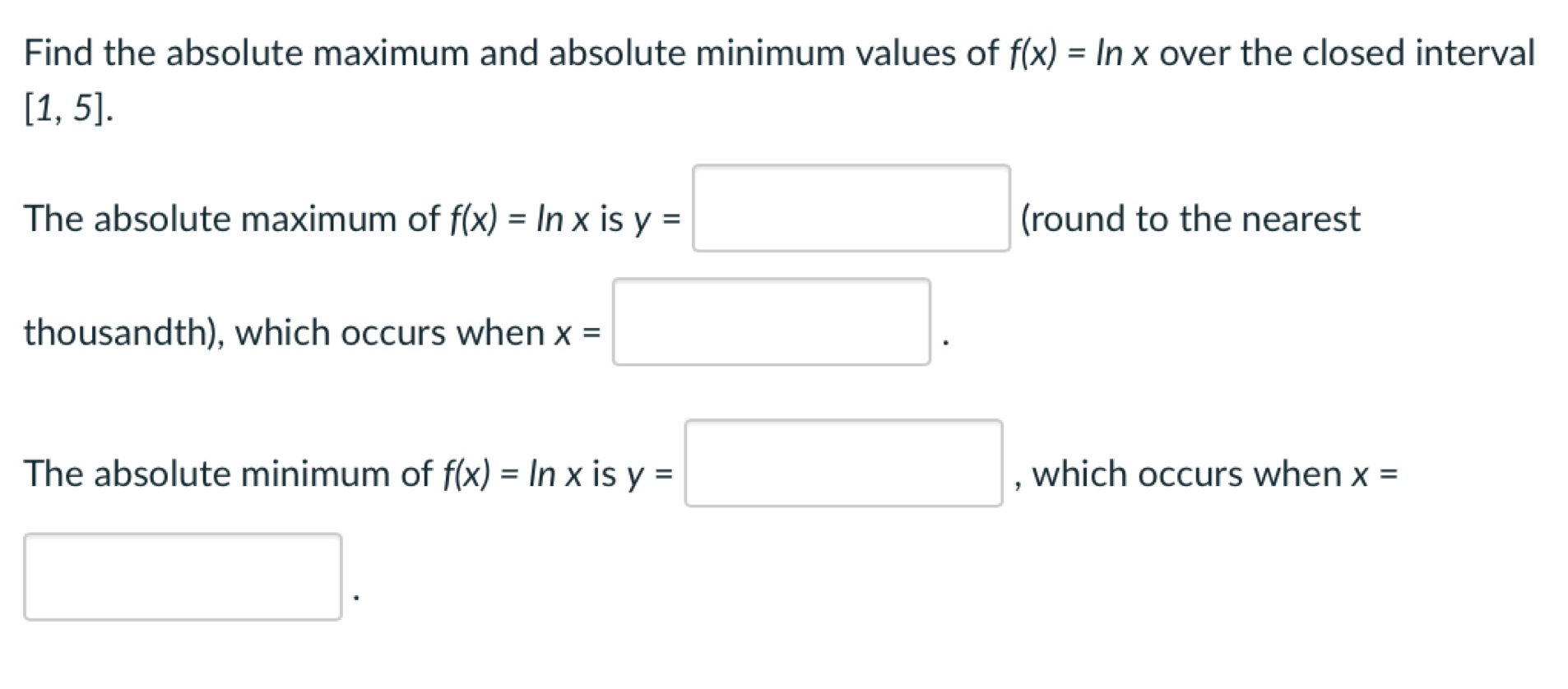 Solved nd the absolute maximum and absolute minimum values | Chegg.com