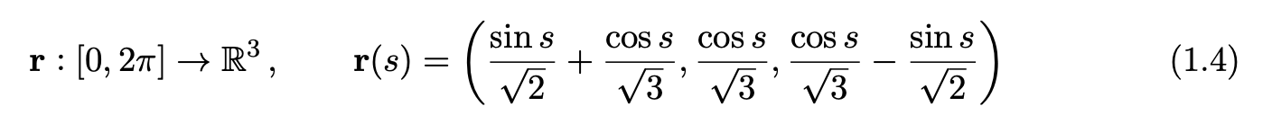 Solved Consider the parametric curve (1.4) ﻿in R3. ﻿Notice | Chegg.com