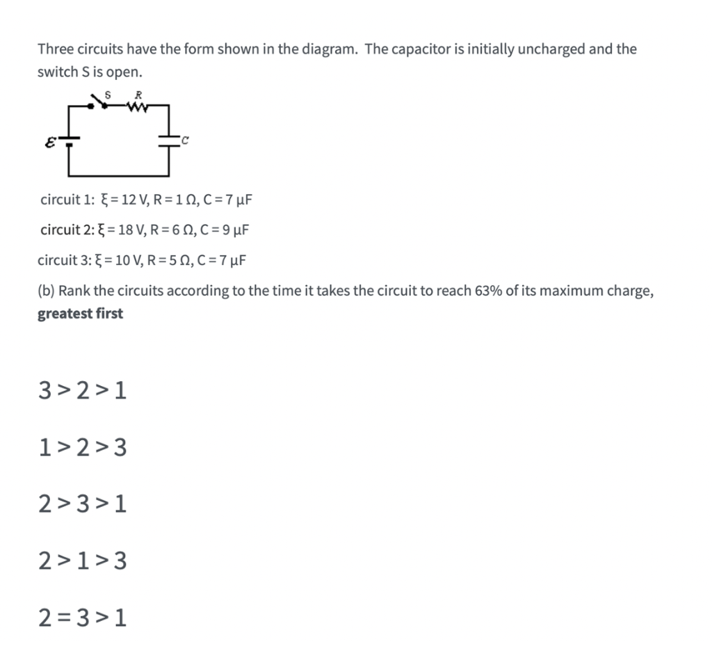 Solved Three circuits have the form shown in the diagram. | Chegg.com