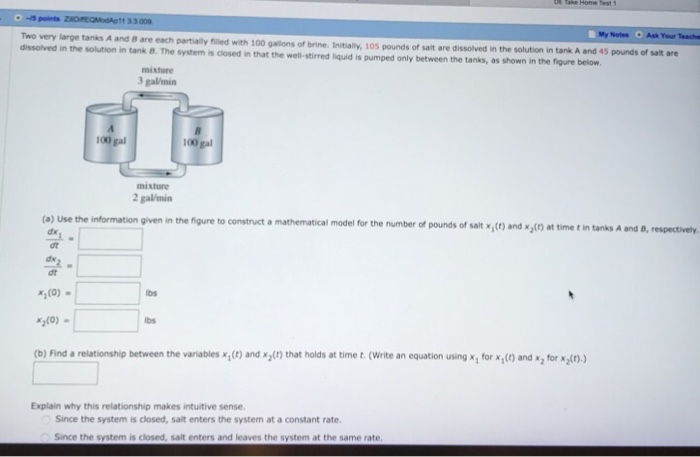Solved 11 33009 Two very large tanks A and B are each | Chegg.com