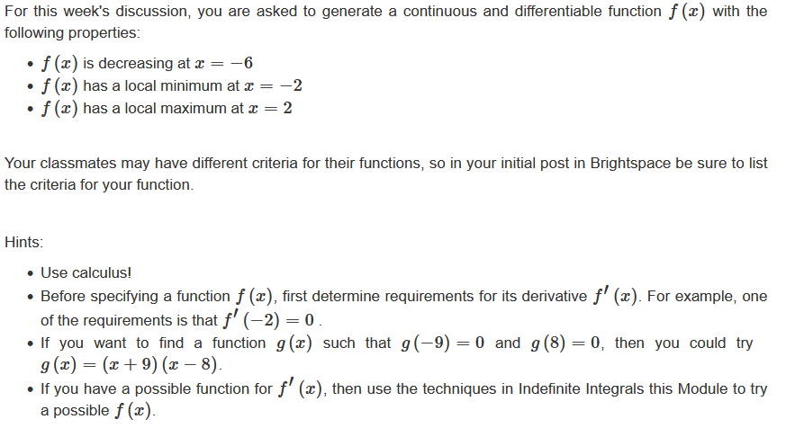 Solved For this week's discussion, you are asked to generate | Chegg.com