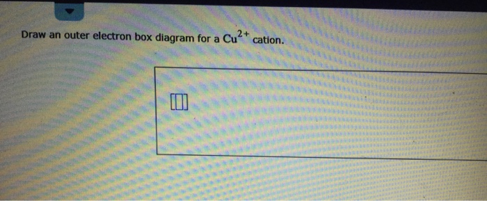 Solved 2+ Draw an outer electron box diagram for a Cu | Chegg.com