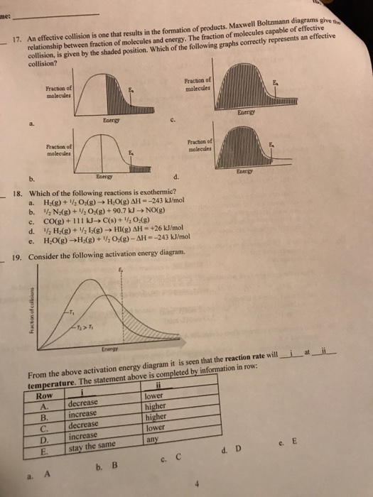 Solved me: 17. An effective collision is one that results in | Chegg.com