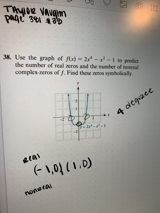Solved pane 3bl 3 38. Use the graph of f(x) = 2x4-2-1 to | Chegg.com