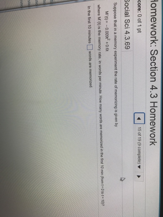 Solved Suppose that in a memory experiment the rate of | Chegg.com