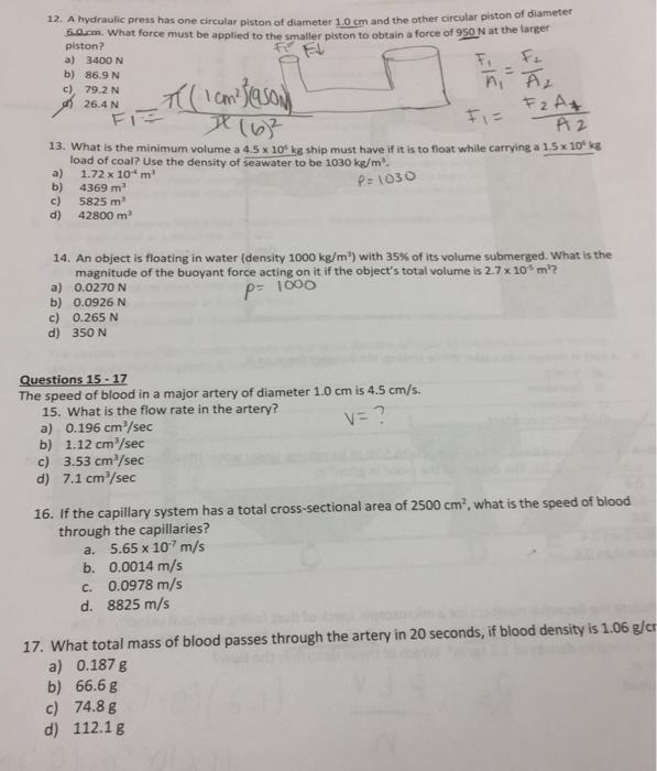 Solved: Two Identical Blocks Of Ice Float In Water As Show... | Chegg.com