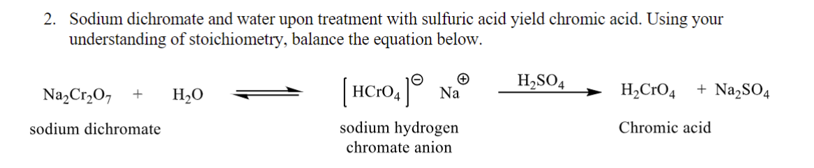 Solved 2. Sodium dichromate and water upon treatment with | Chegg.com