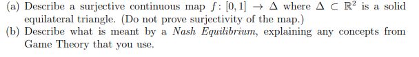 Solved (a) Describe a surjective continuous map f: [0, 1] → | Chegg.com