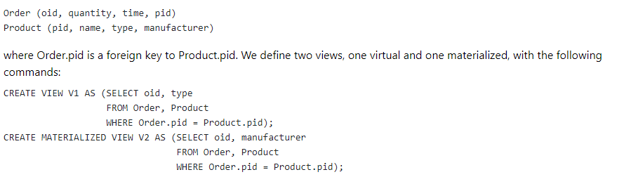 Solved Order (oid, quantity, time, pid) Product (pid, name, | Chegg.com