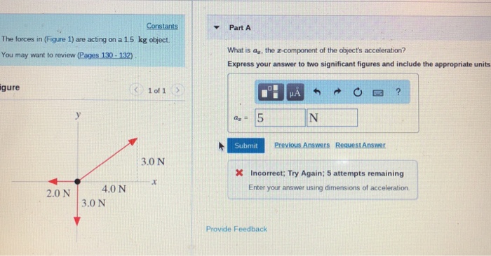 Solved Constants Part A The Forces In Figure 1 Are Acting