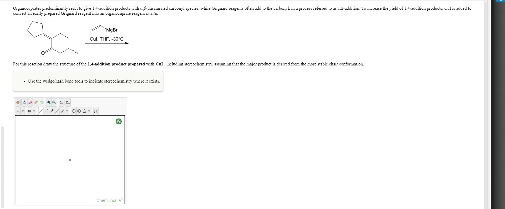 Organocuprates predominantly react to give | Chegg.com