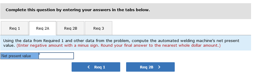 Solved Problem 12-20 (Algo) Net Present Value Analysis; | Chegg.com