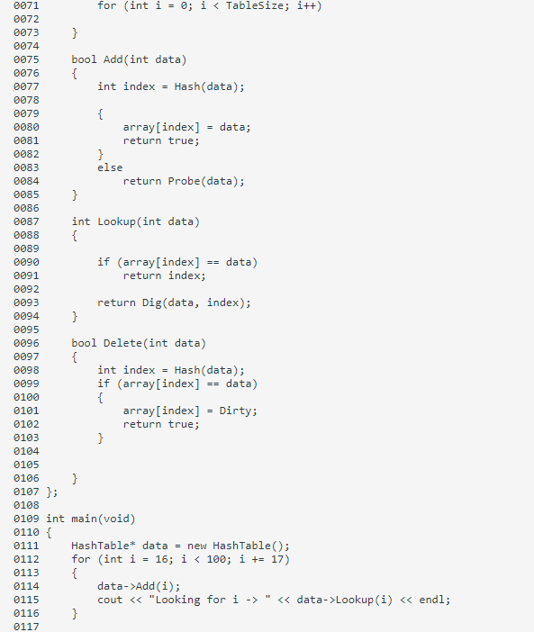 Solved 0004 Use this Hash Table code to answer the following | Chegg.com