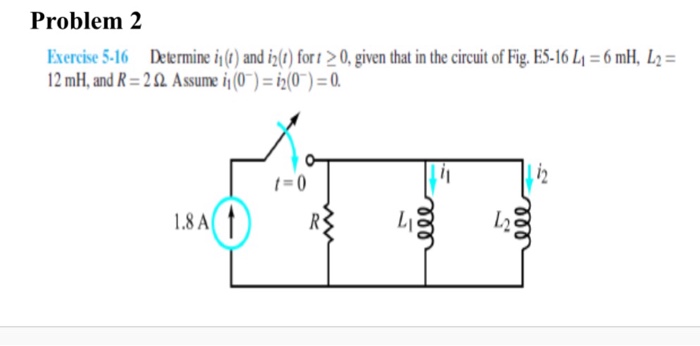 Solved Determine i_1(t) and i_2(t) for t | Chegg.com