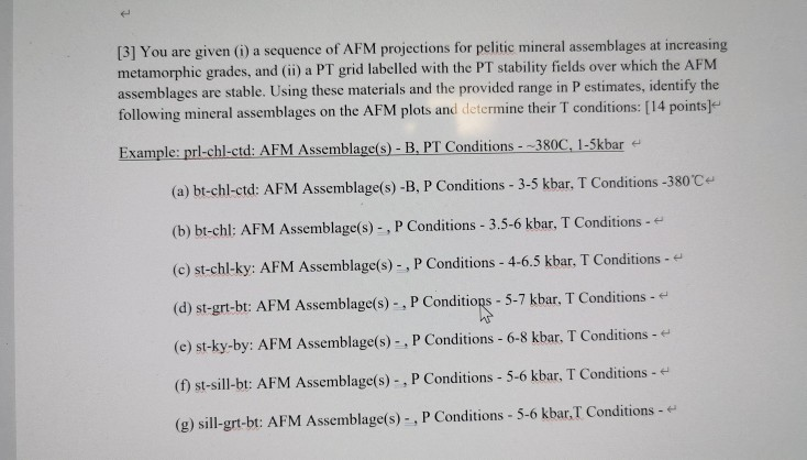 Solved [3] You are given (i) a sequence of AFM projections | Chegg.com
