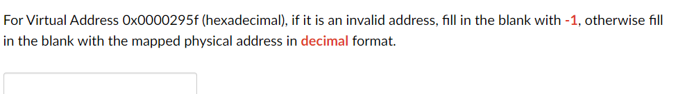 Solved For Virtual Address 0x000054c5 (hexadecimal), if it | Chegg.com