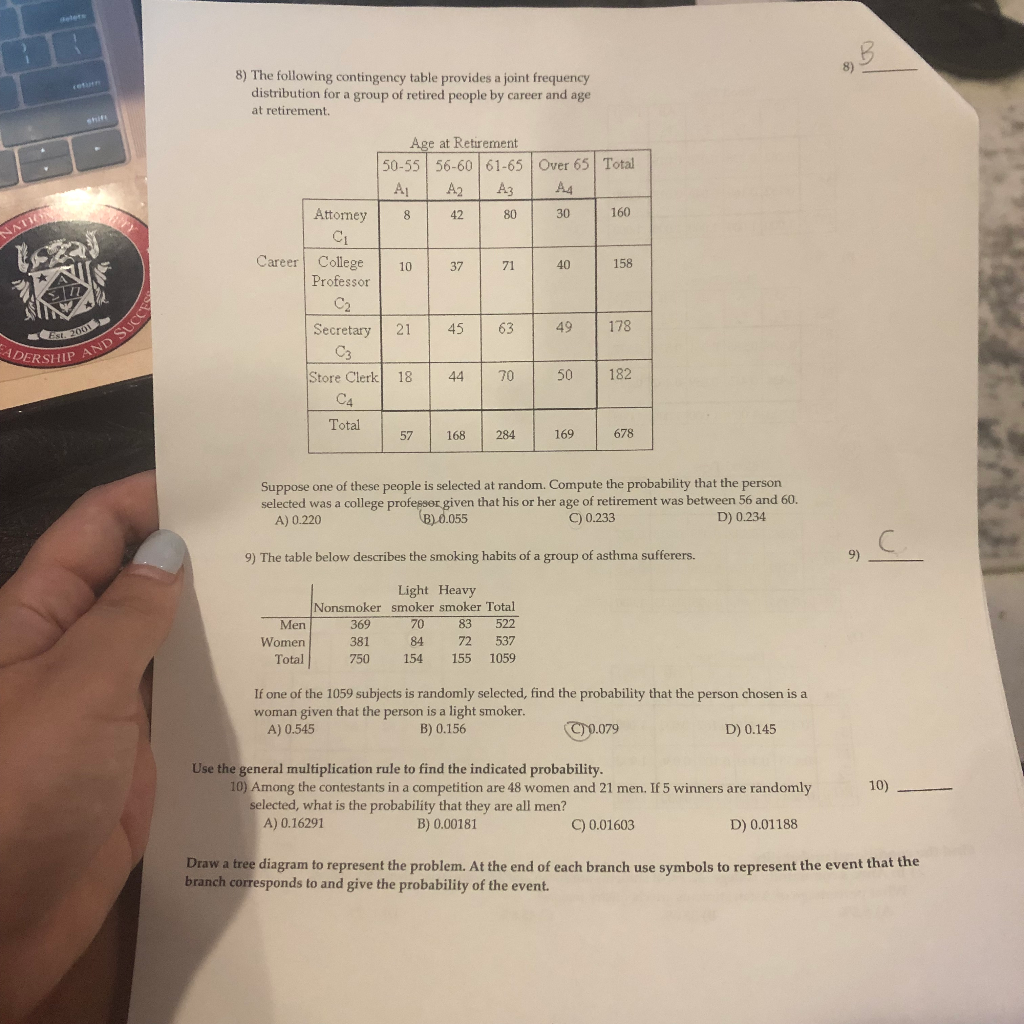 Solved 1) ( Estimate the probability of the event. test. | Chegg.com