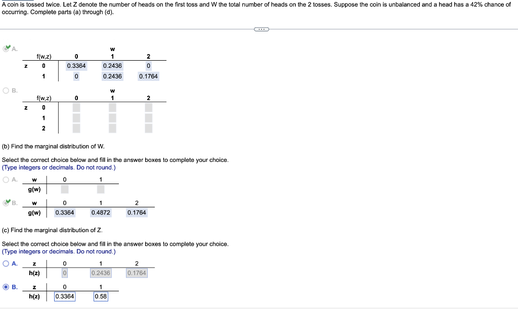 Solved A coin is tossed twice. Let Z denote the number of | Chegg.com