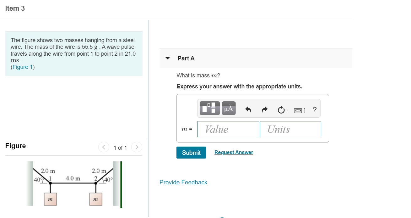 Solved Item 3 The figure shows two masses hanging from a | Chegg.com