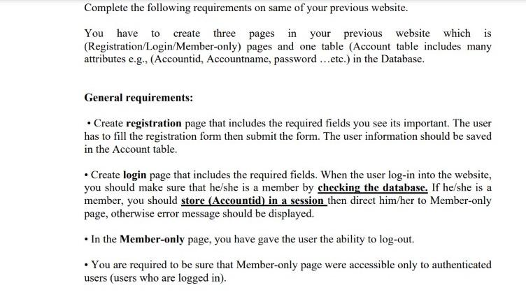 Solved Complete the following requirements on same of your | Chegg.com