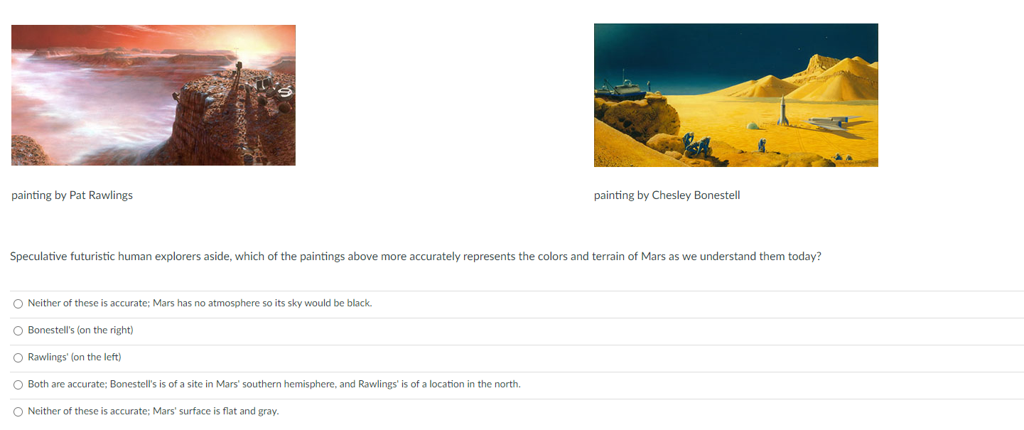 Solved painting by Pat Rawlings painting by Chesley | Chegg.com