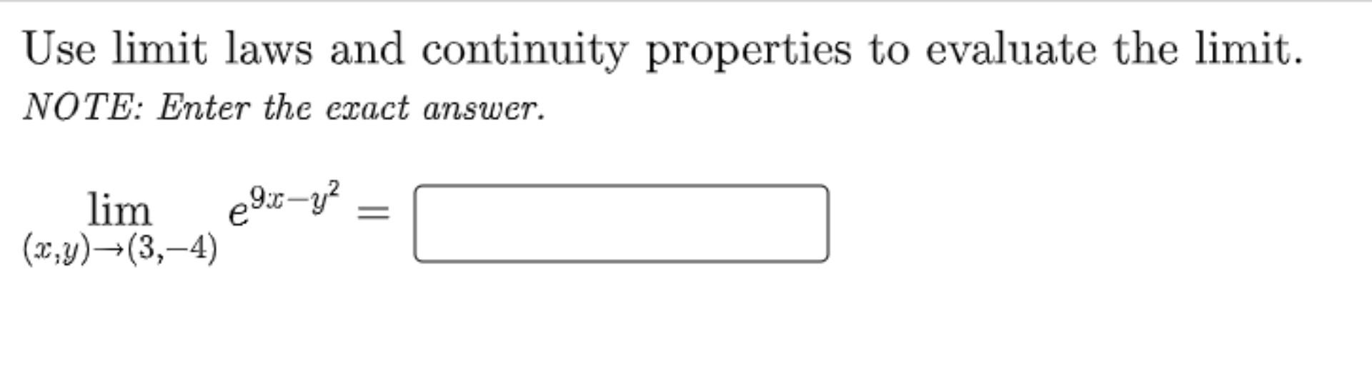 Solved Use limit laws and continuity properties to evaluate | Chegg.com