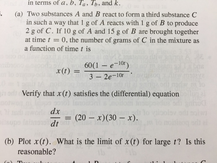 Solved 33) a) Two substances A and | Chegg.com