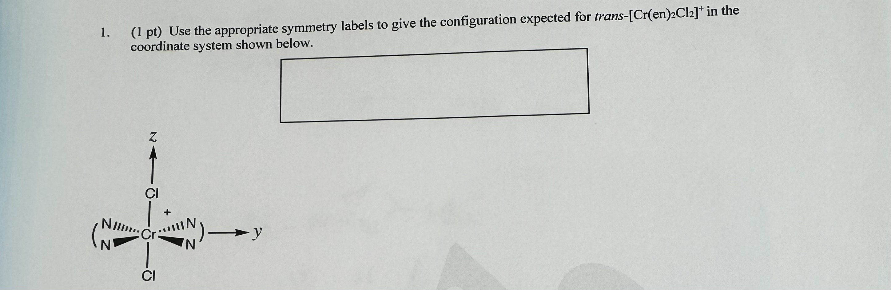 Solved (1 ﻿pt) ﻿Use the appropriate symmetry labels to give | Chegg.com