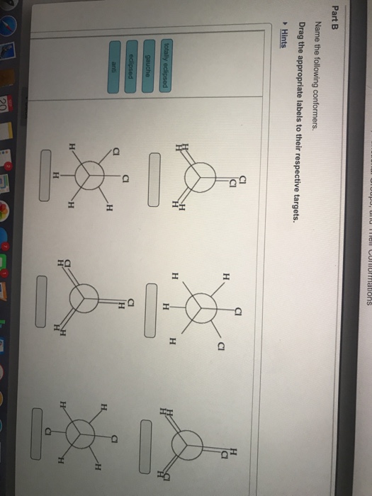 Solved Part B Name the following conformers. Drag the | Chegg.com