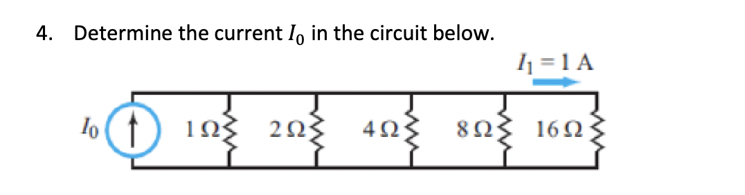 4. Determine the current I0 in the circuit below. | Chegg.com 4. Determine the current I0 in the circuit below. | Chegg.com