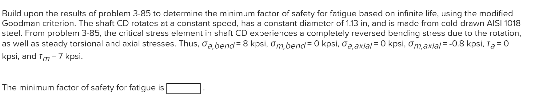 Build Upon The Results Of Problem 3 85 To Determine