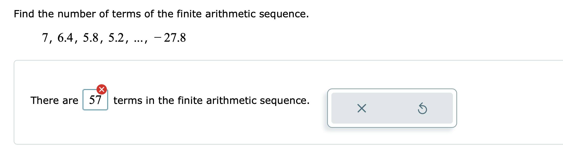 Solved Find the number of terms of the finite arithmetic | Chegg.com