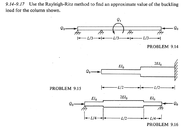 9.16 Use the Rayleigh-Ritz method to find an | Chegg.com
