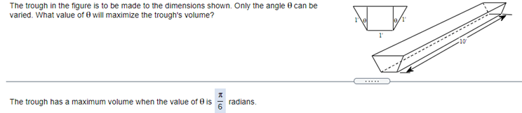 Solved The trough in the figure is to be made to the | Chegg.com