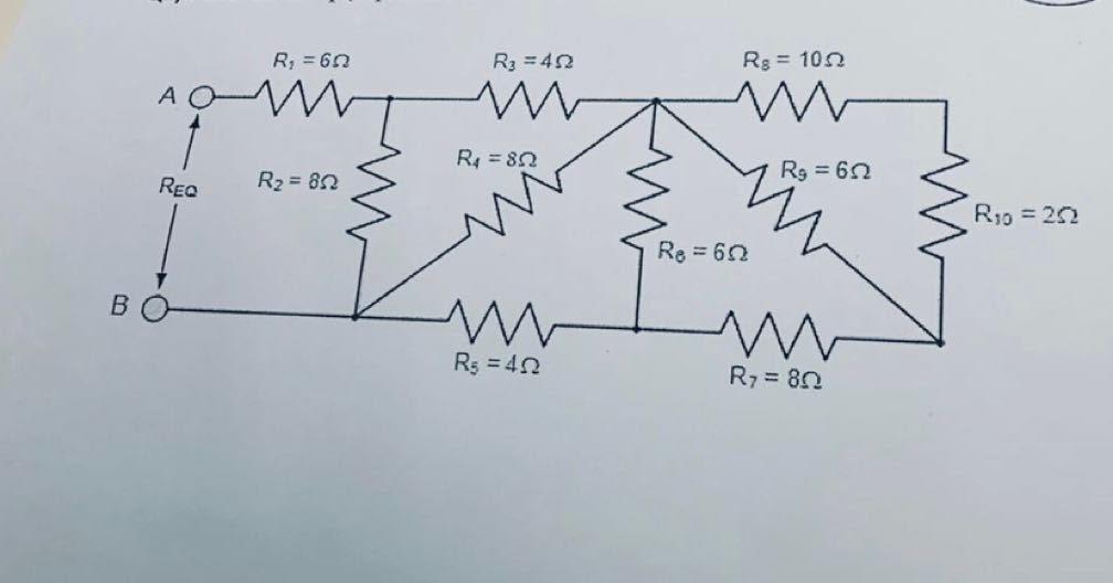 Solved Find the Req (equivalent resistance)? | Chegg.com